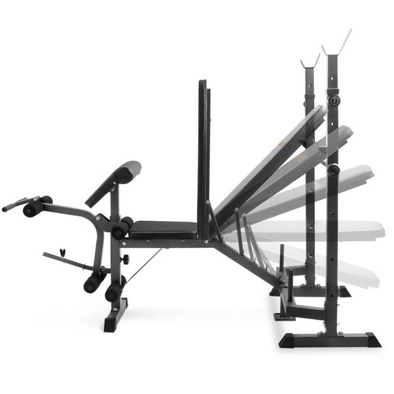 Everfit Multi-Station Weight Bench Press Fitness 48KG Barbell Set ...